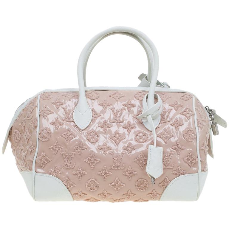 Louis Vuitton Rose Monogram Limited Edition Speedy Bouclettes Round Bag ...