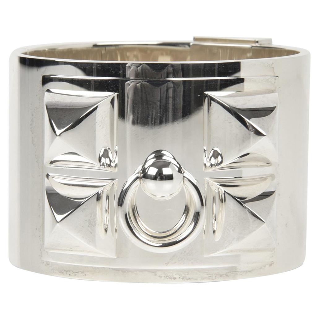 Hermès Silver Tuareg Cuff Bracelet at 1stDibs | hermes silver cuff bracelet