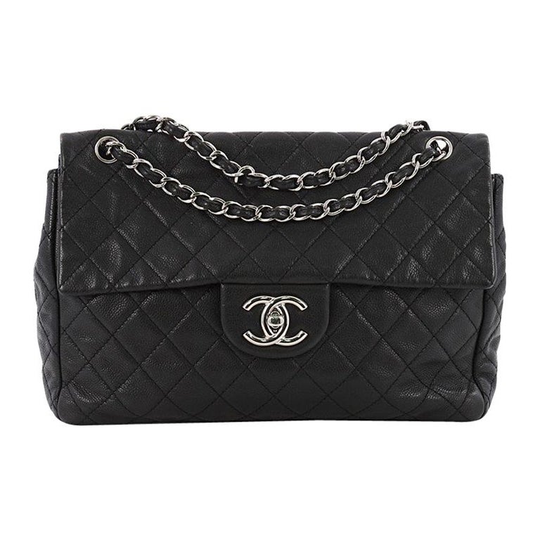Chanel Classic Soft Flap Bag Quilted Caviar Maxi at 1stDibs