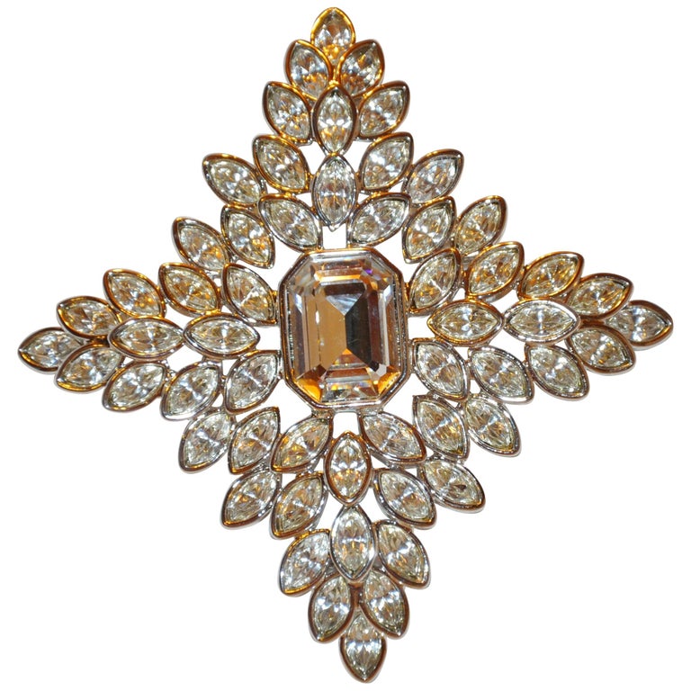 Kenneth Lane Beautiful Gilded Silver Hardware Multi-Tier "Leaves ...