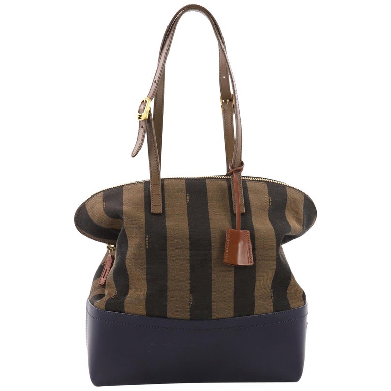 Fendi Pequin 2Bag Canvas and Leather at 1stDibs
