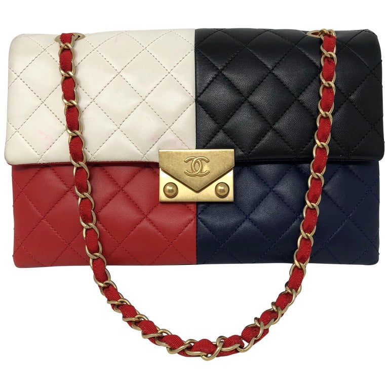 Chanel Color Block Clutch/ Bag at 1stDibs | chanel color block bag ...