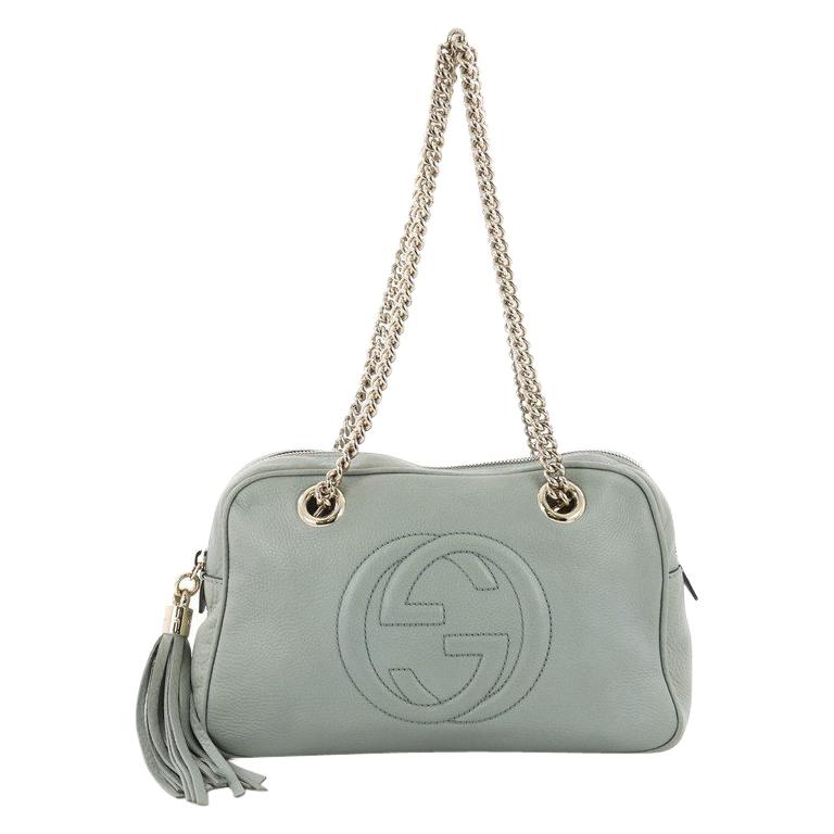 Gucci Soho Chain Zipped Shoulder Bag Leather Small at 1stDibs