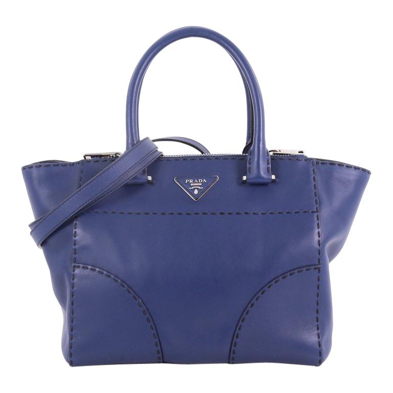 Prada Twin Pocket Tote Stitched City Calfskin Small at 1stDibs | prada twin pocket tote bag