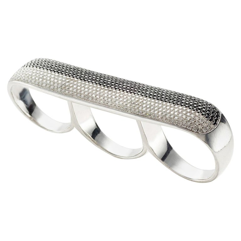 AS29 Lane Big Flat Three Fingers Ring For Sale at 1stDibs | big flat rings