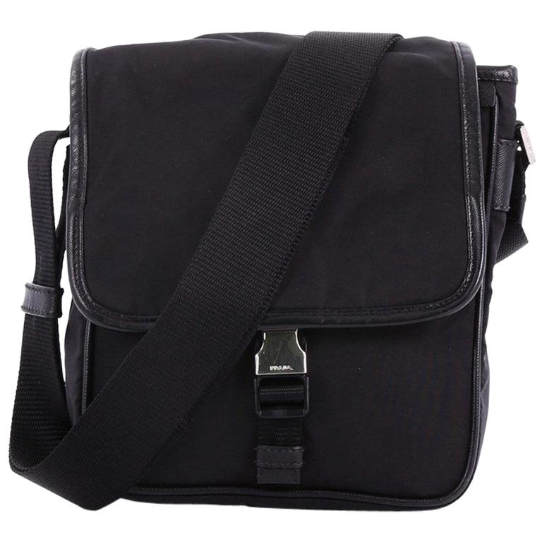 Prada Buckle Messenger Bag Tessuto Smal at 1stDibs
