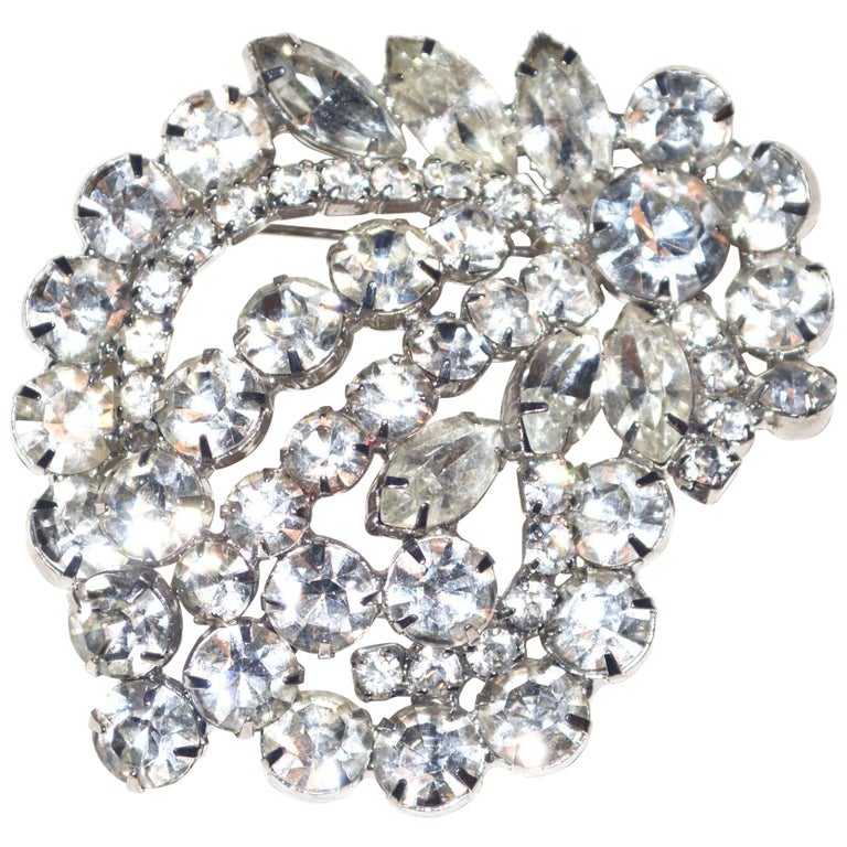 Large Rhinestone Brooch For Sale at 1stDibs | large rhinestone brooches