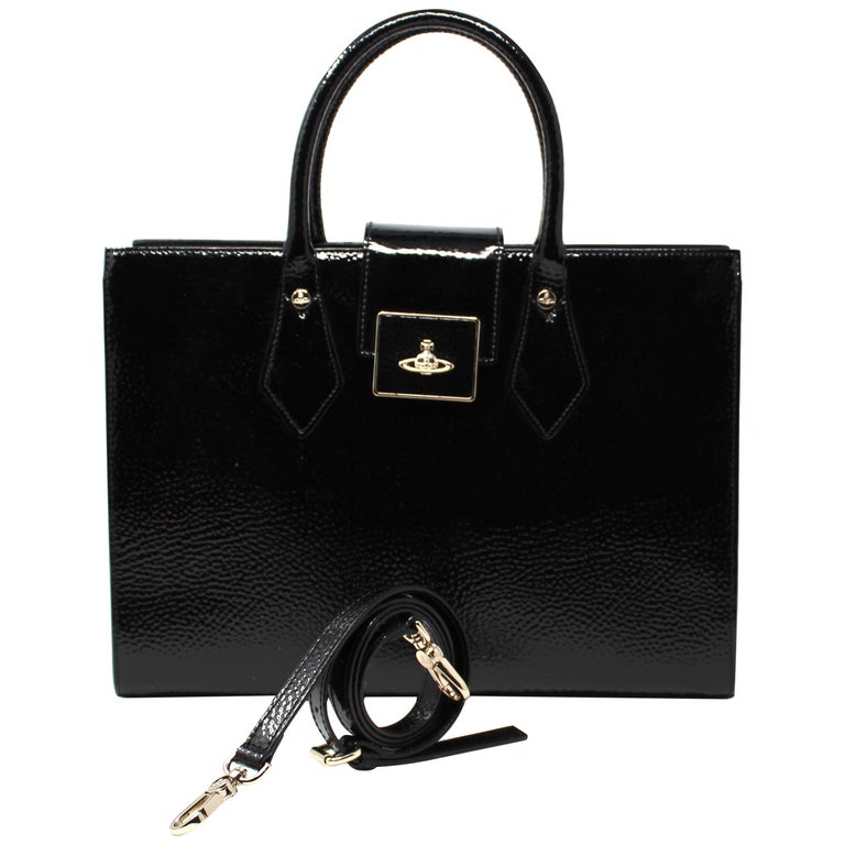 Vivienne Westwood Patent Leather Apollo Shoulder Bag with Detachable ...