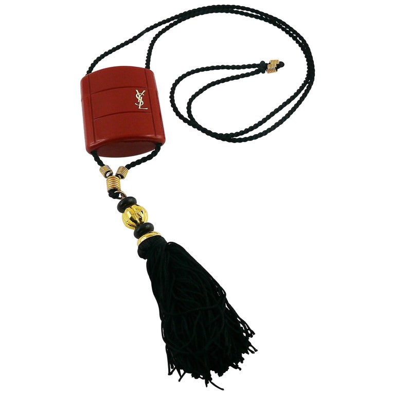 Yves Saint Laurent YSL Vintage Opium Inro Pendant Necklace at 1stDibs