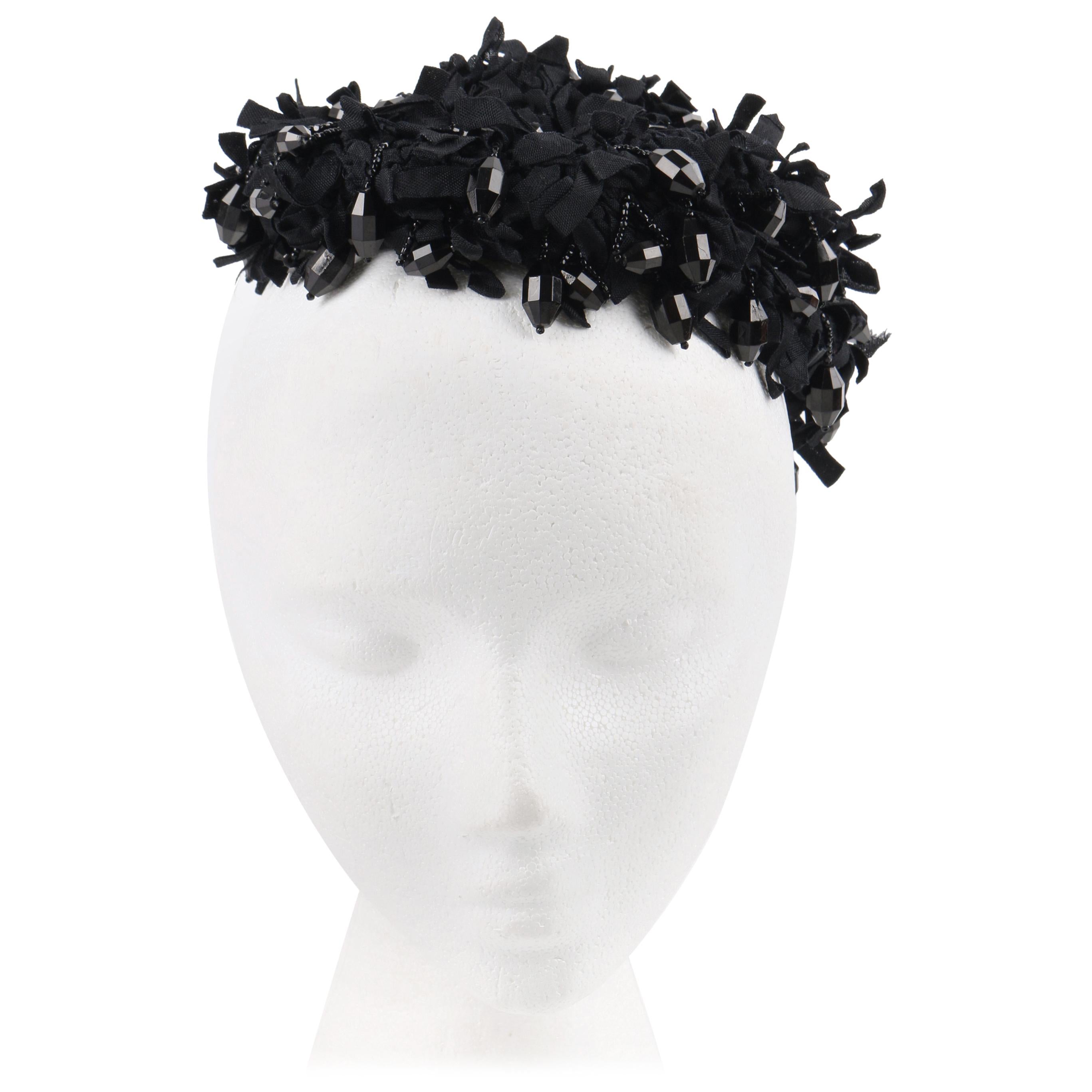 Miss Dior By CHRISTIAN DIOR c.1960's Ribbon Loop Glass Beaded Evening ...