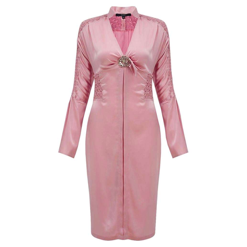 Stunning Gucci by Tom Ford 2001 Ruched Silk Corset Dress at 1stDibs ...