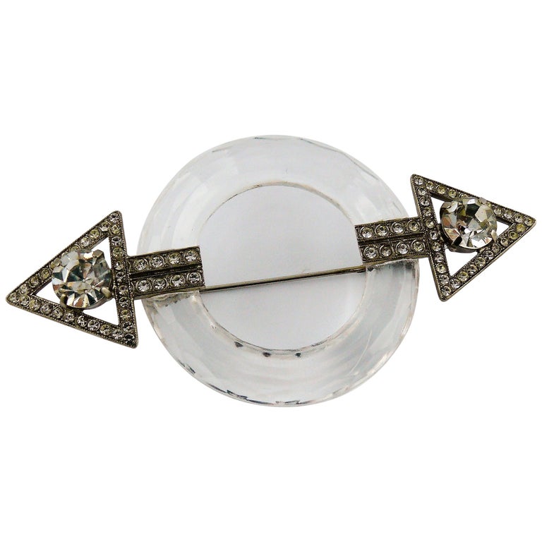 Yves Saint Laurent YSL by Denez Vintage 1970s Art Deco Inspired Brooch ...