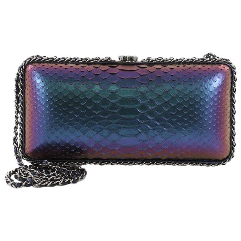 Chanel Chain Around Clutch Python Small at 1stDibs
