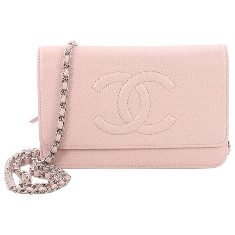 Chanel Timeless Wallet on Chain Caviar at 1stDibs