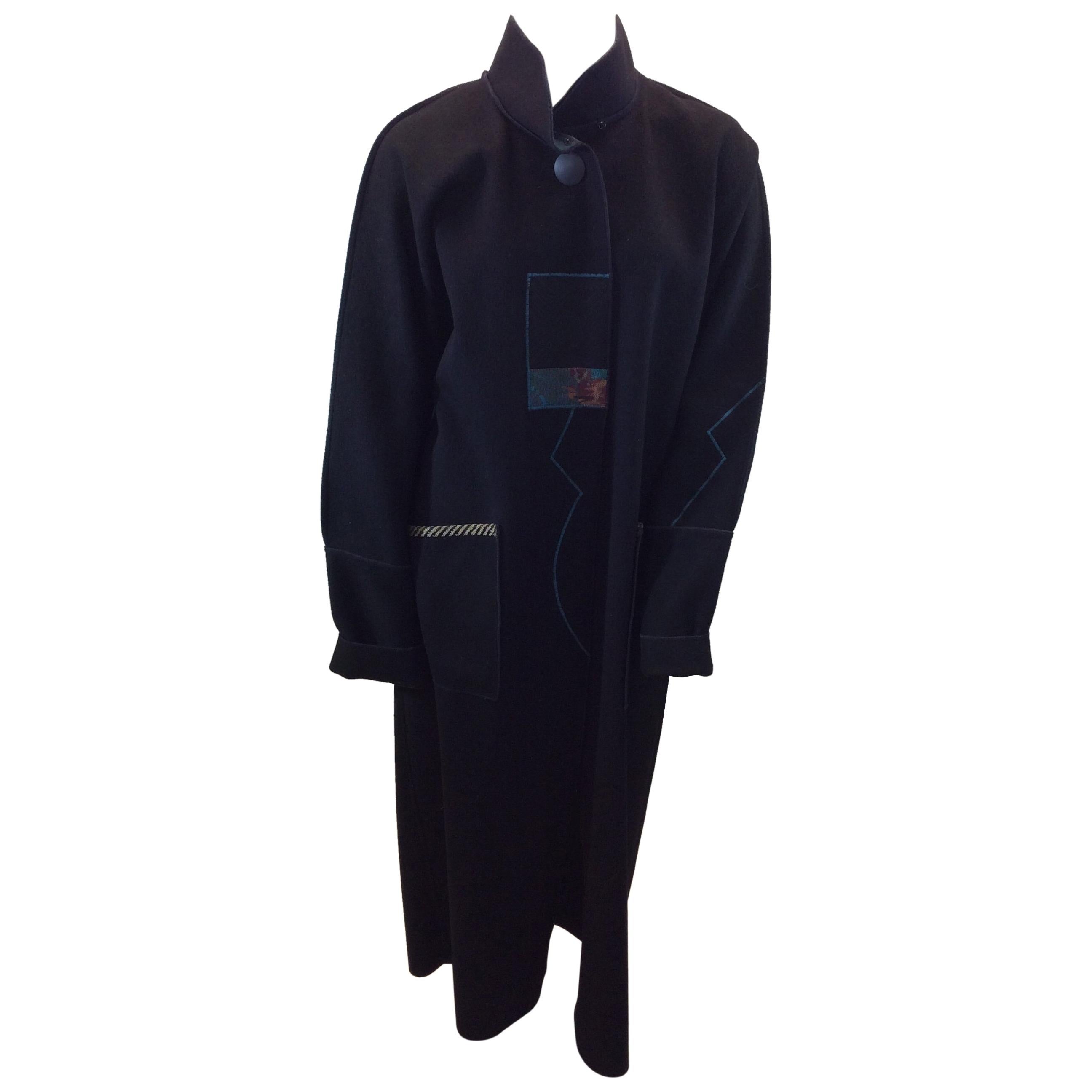 Gloriah Walsh Black Wool "Craft" Coat For Sale at 1stDibs | craft outerwear
