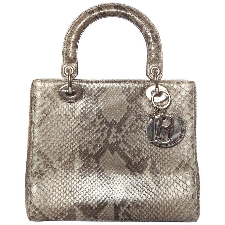 CHRISTIAN DIOR Python Lady Dior Bag For Sale at 1stDibs
