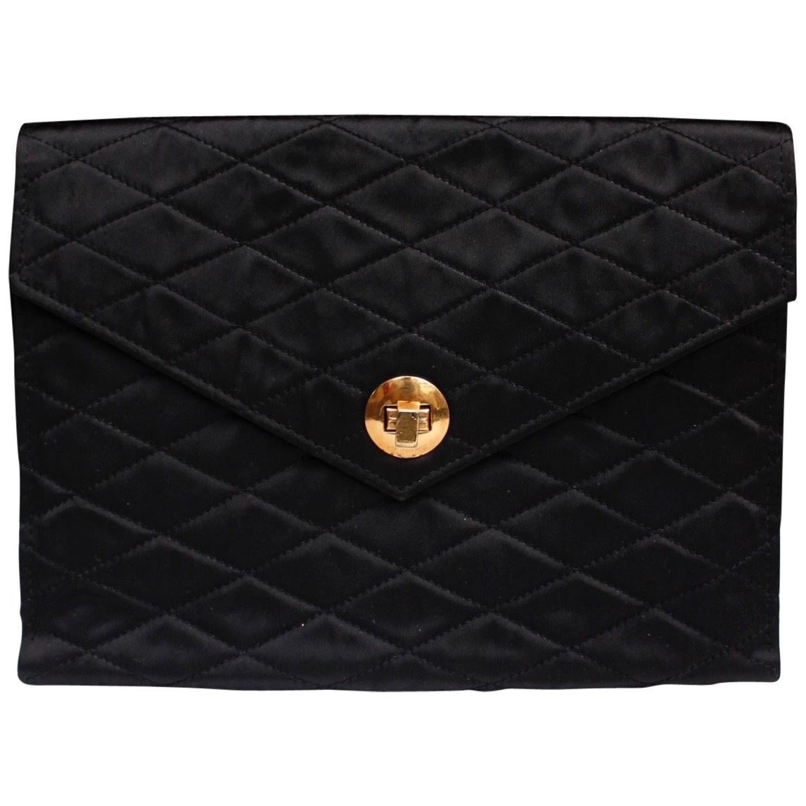 Chanel nice satin evening clutch For Sale at 1stDibs | chanel satin ...