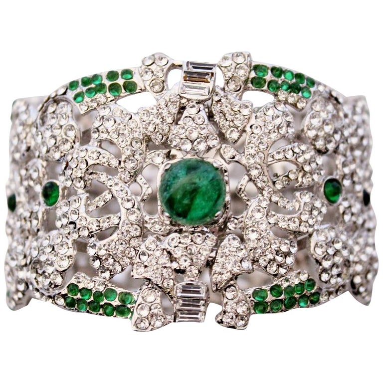 Carlo Zini Emerald Bracelet For Sale at 1stDibs