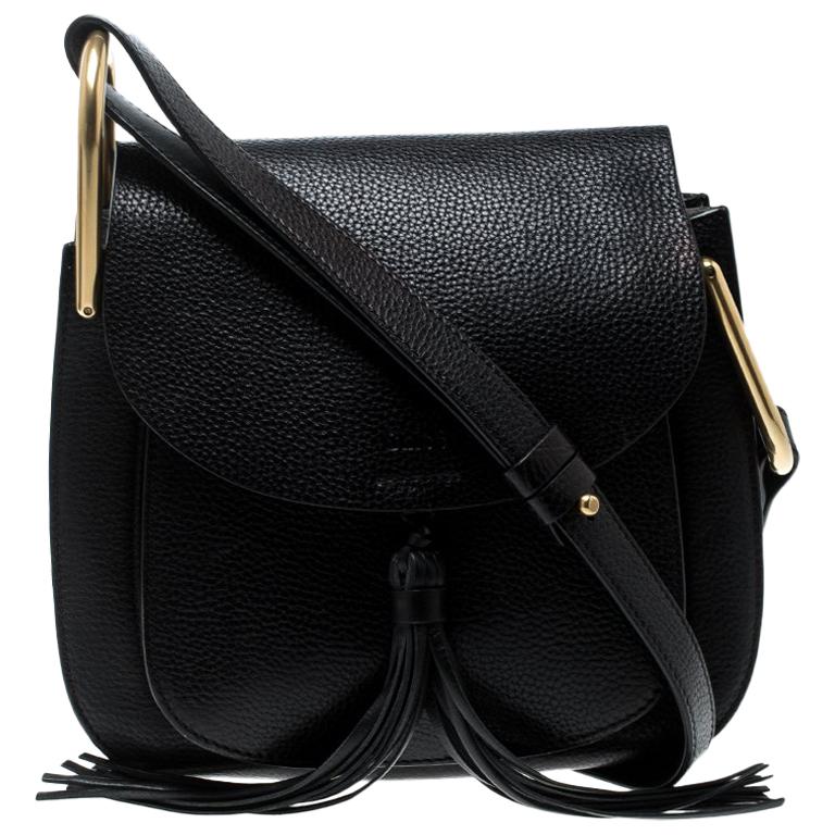 Chloe Black Leather Medium Hudson Shoulder Bag For Sale at 1stDibs | chloe's hudson