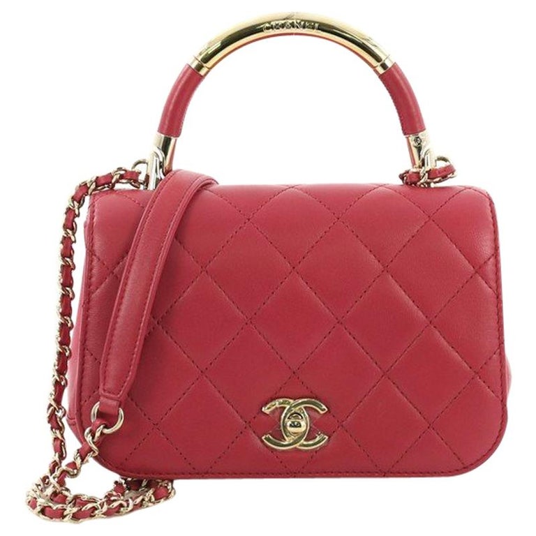 Chanel Carry Chic Flap Bag Quilted Lambskin Mini at 1stDibs
