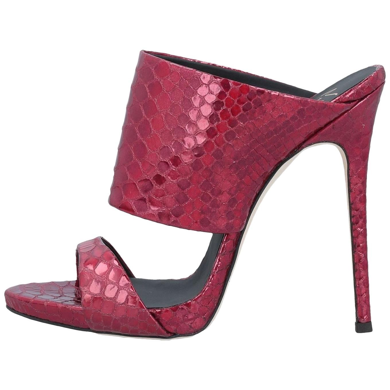 Giuseppe Zanotti NEW Cranberry Slides Mules Evening High Heels Sandals ...