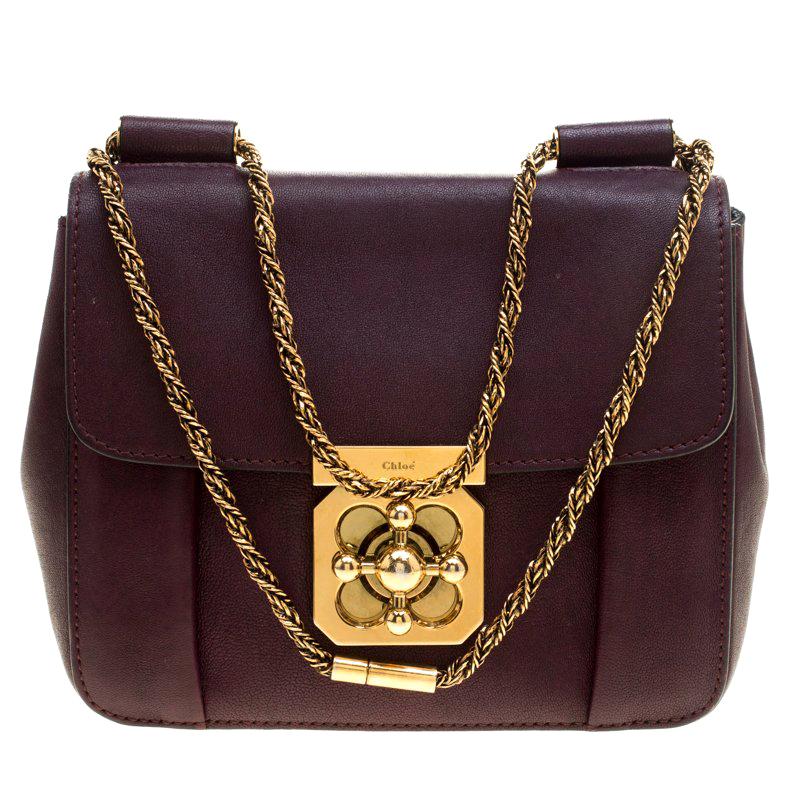Chloe Purple Leather Small Elsie Shoulder Bag For Sale at 1stDibs ...