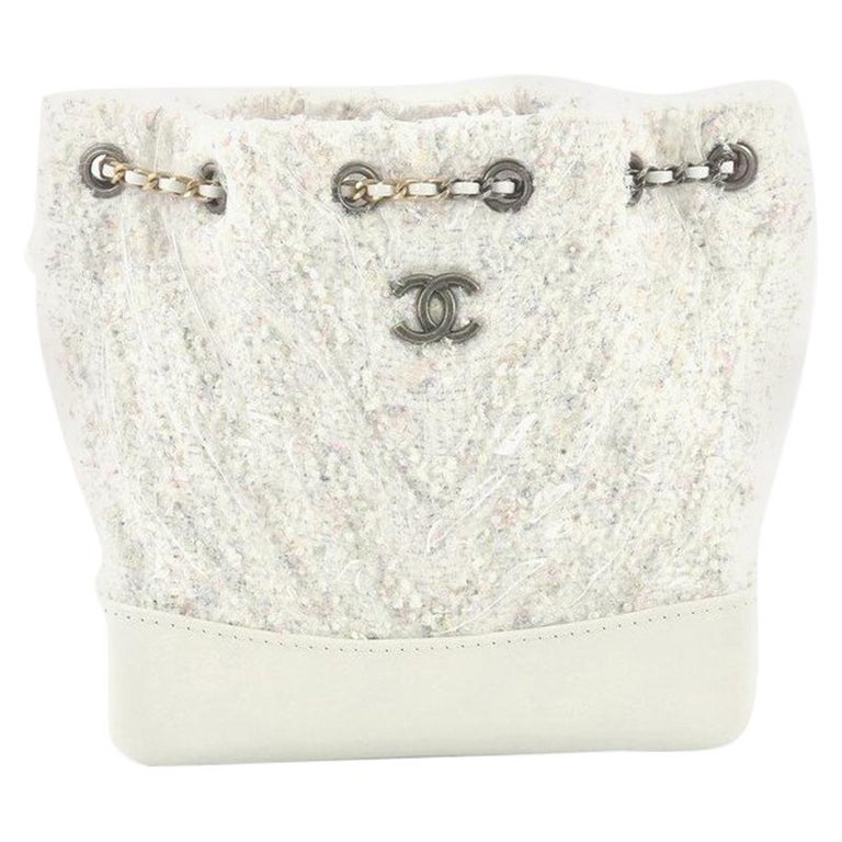 Chanel Gabrielle Backpack Chevron PVC Over Tweed With Patent at 1stDibs ...