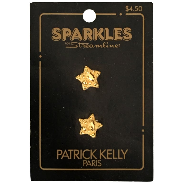 Patrick Kelly Paris Gold Star Buttons. at 1stdibs