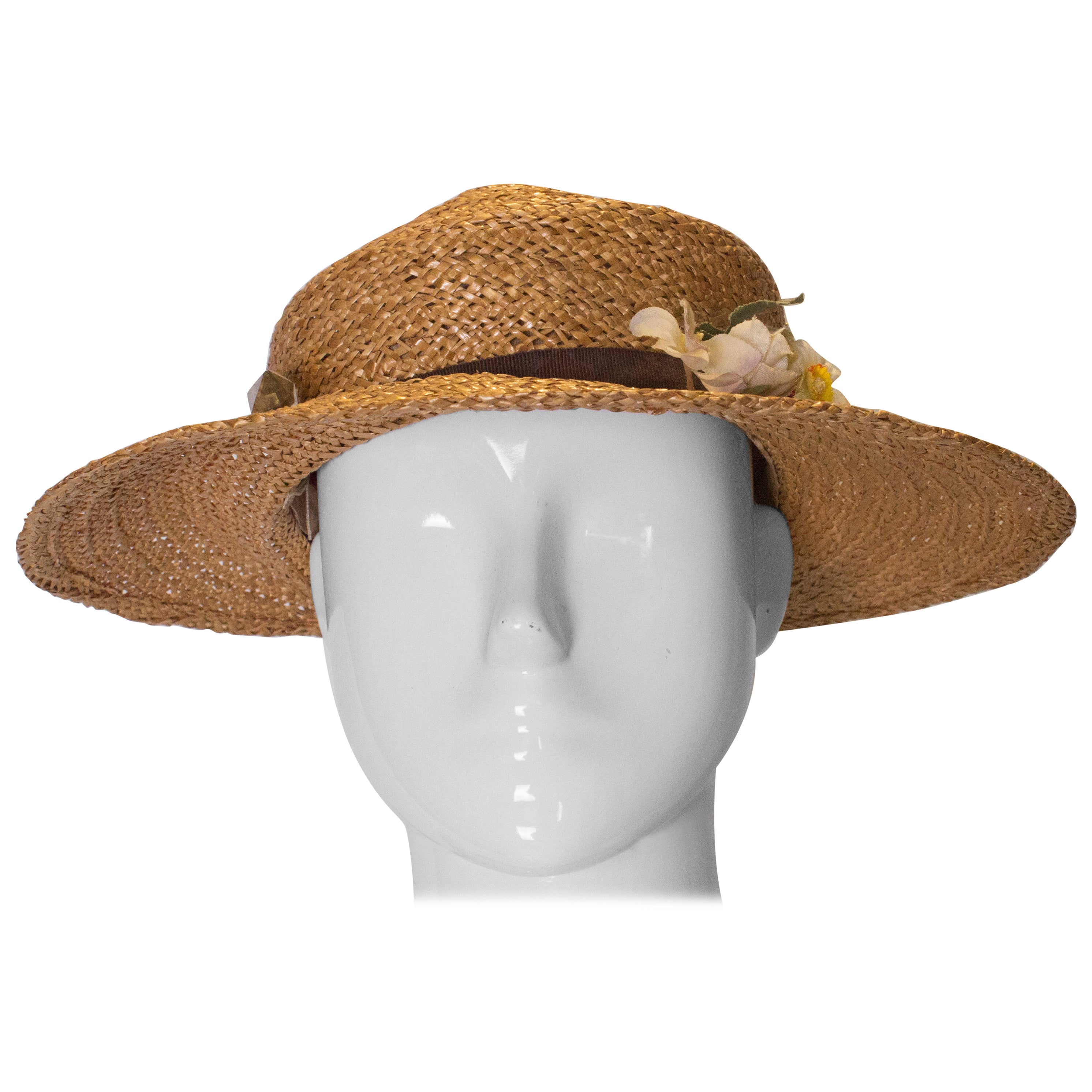 Incredible Bes-Ben 40s Hat w/ Bird of Paradise Feathers at 1stDibs