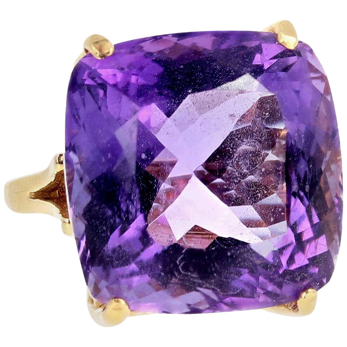 Fabulous Amethyst Gold Ring at 1stDibs