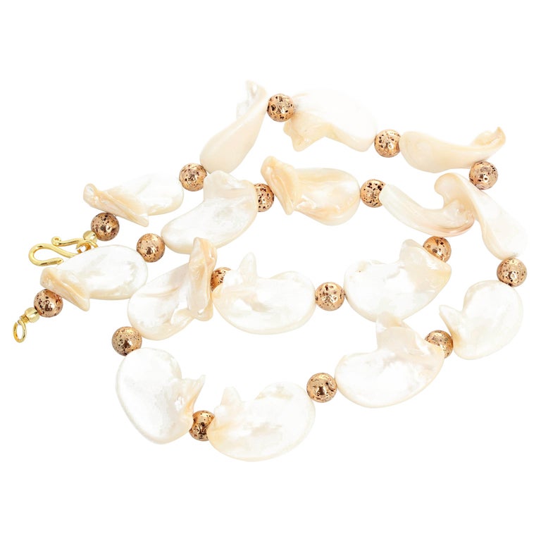 Gemjunky Dramatic Artistic Natural Curly Pearl Shell and Goldy Lava 23 ...