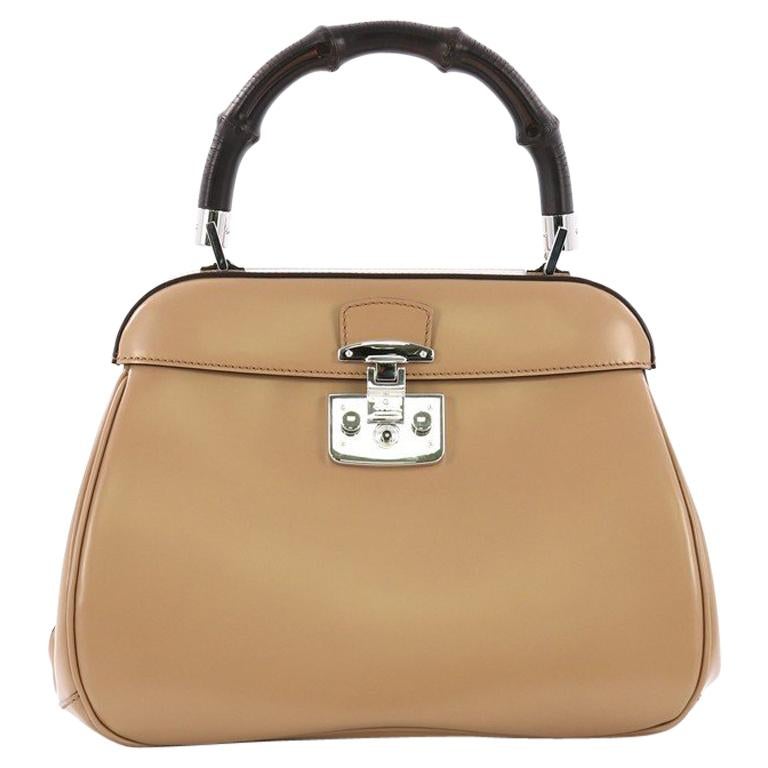 Gucci Lady Lock Bamboo Top Handle Bag Leather Medium at 1stDibs | gucci ...