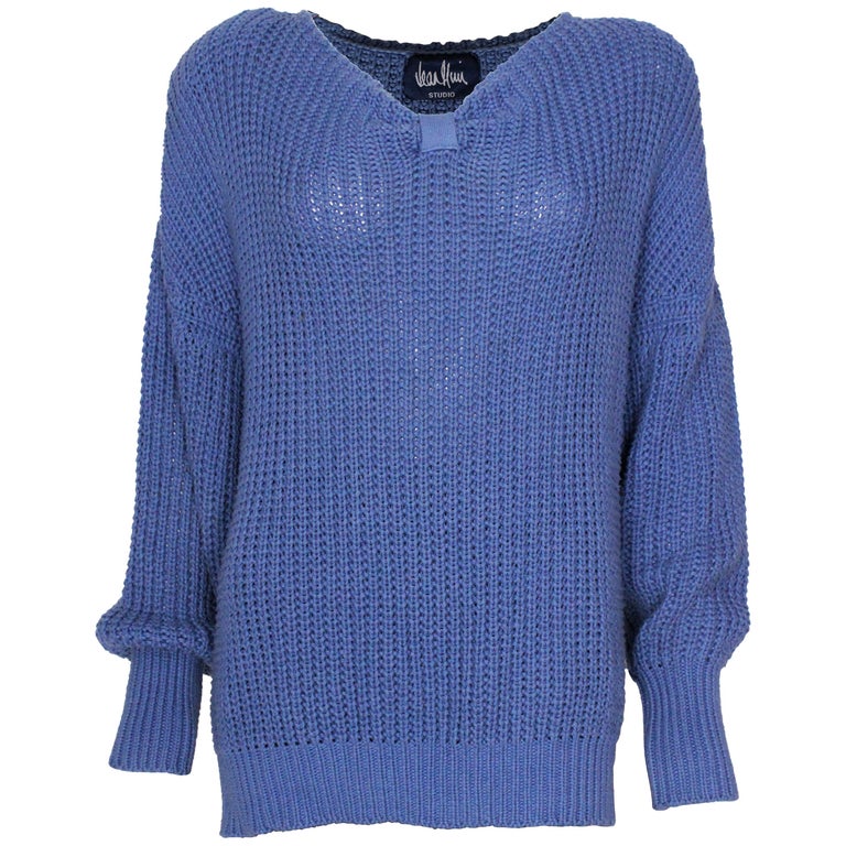 Vintage 1980s Jean Muir Blue Jumper For Sale at 1stDibs