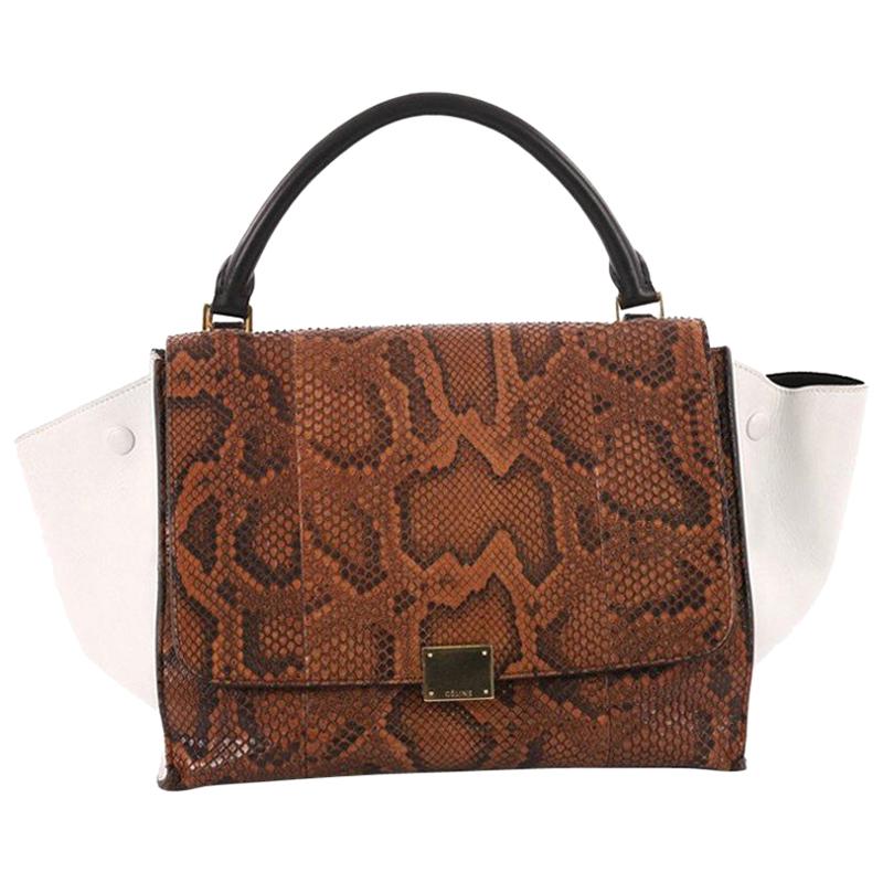 Celine Trapeze Handbag Python Medium at 1stDibs