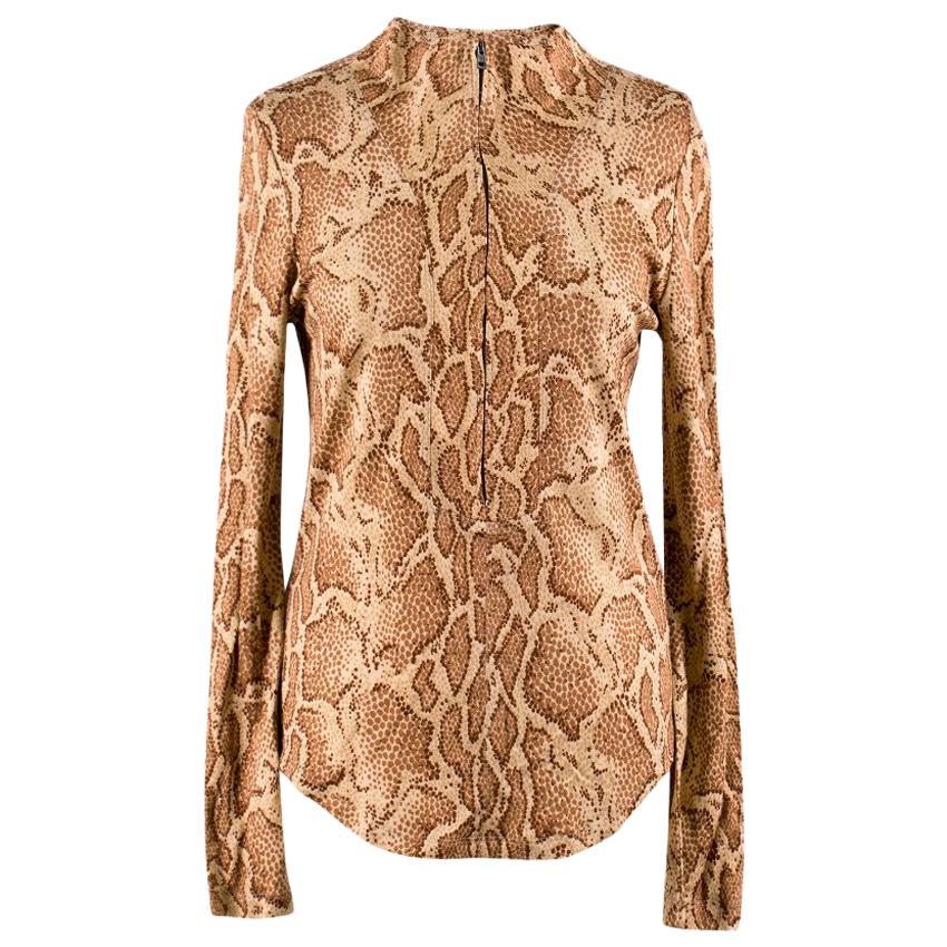 Chloe Snakeskin Print Top US 4 at 1stDibs