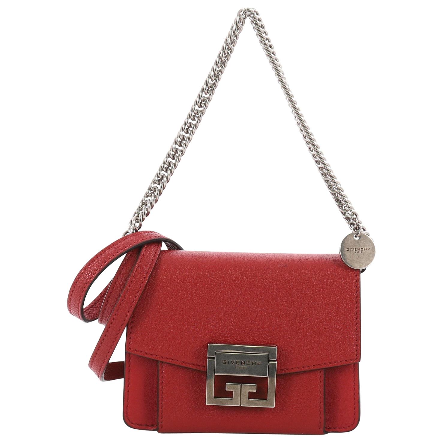 Givenchy GV3 Flap Bag Leather Mini at 1stDibs