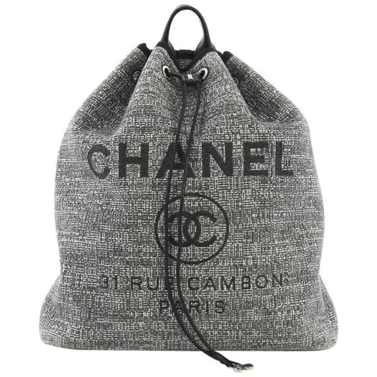 Chanel Deauville Backpack Raffia Large at 1stDibs