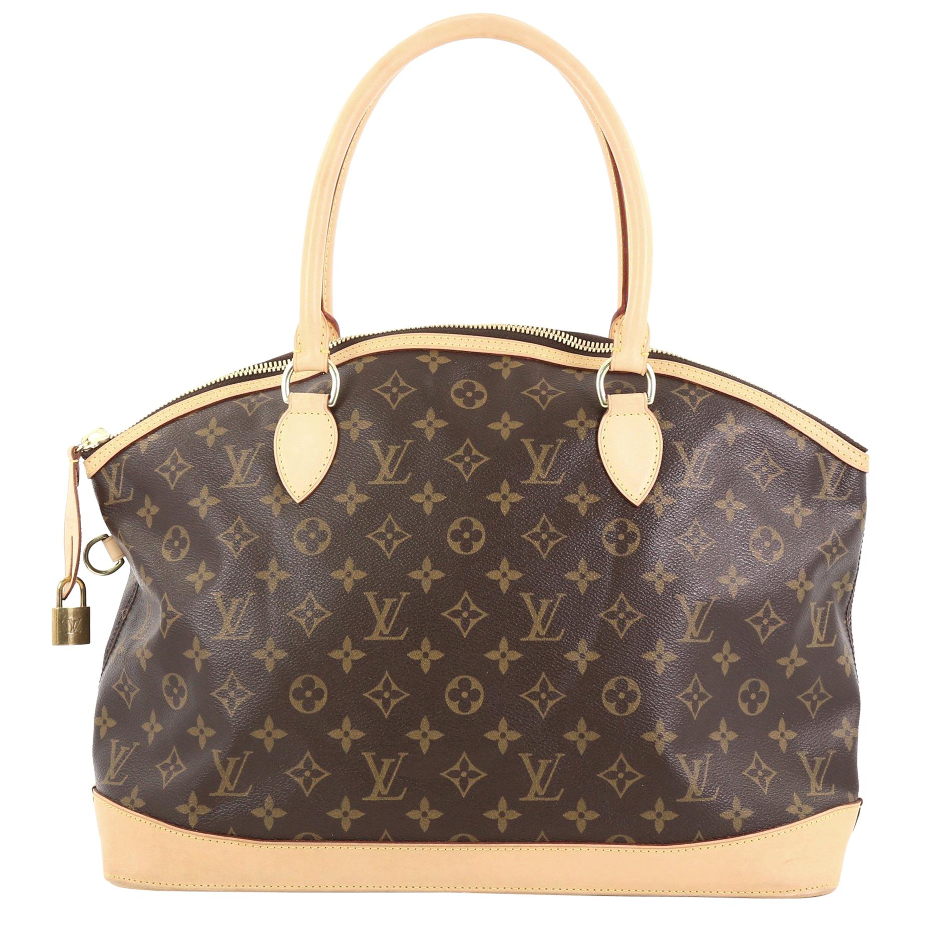 Louis Vuitton Lockit Handbag Monogram Canvas Horizontal at 1stDibs