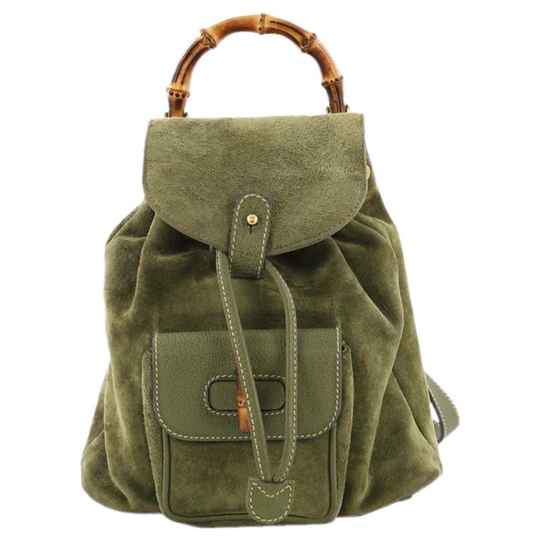 Gucci Vintage Bamboo Backpack Suede Mini at 1stDibs | gucci backpack