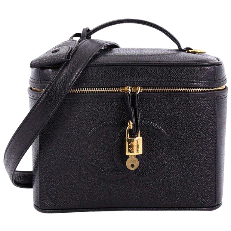 Chanel Vintage Timeless Vanity Case Caviar Small at 1stDibs