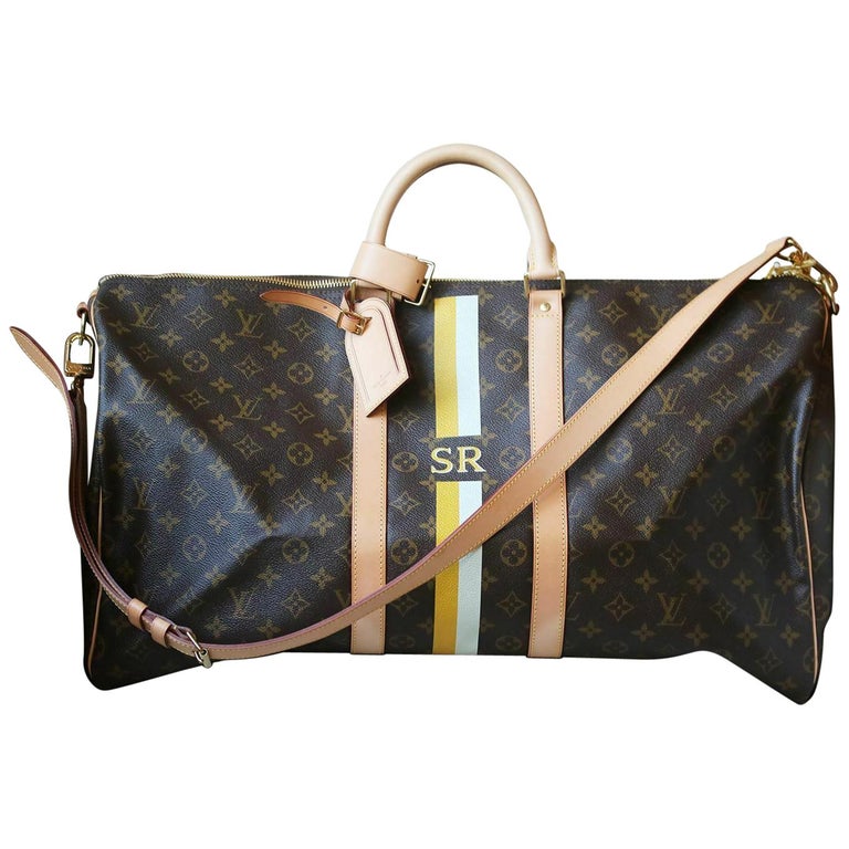 Louis Vuitton Personalised Keepall 55 Mon Monogram Travel Bag at ...