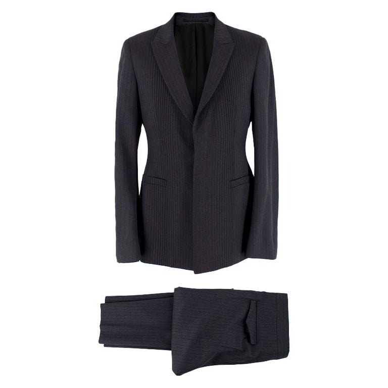 Prada Men's Grey Pinstripe Suit M at 1stDibs