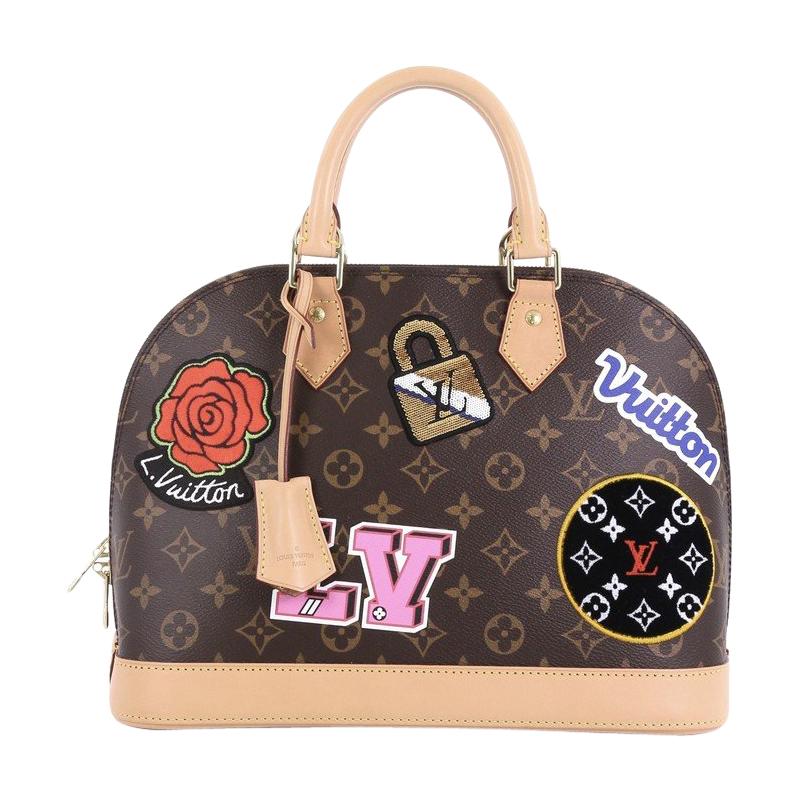 Louis Vuitton Alma Handbag Limited Edition Patches Monogram Canvas PM ...