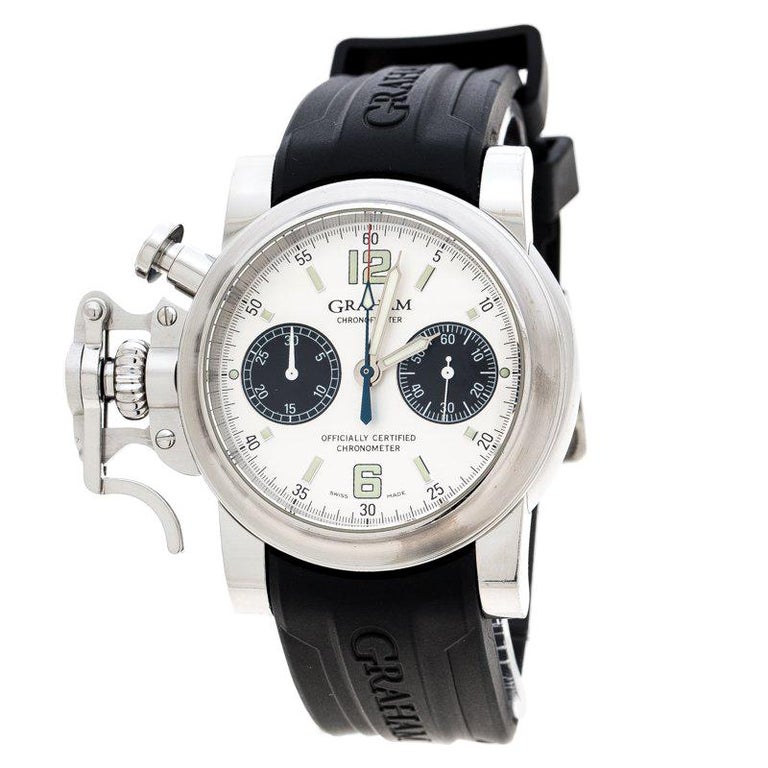 Graham White Stainless Steel Chronofighter 2CFAS Men's Wristwatch 43 mm ...