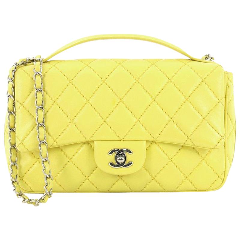 Chanel Easy Carry Flap Bag Quilted Lambskin Medium at 1stDibs