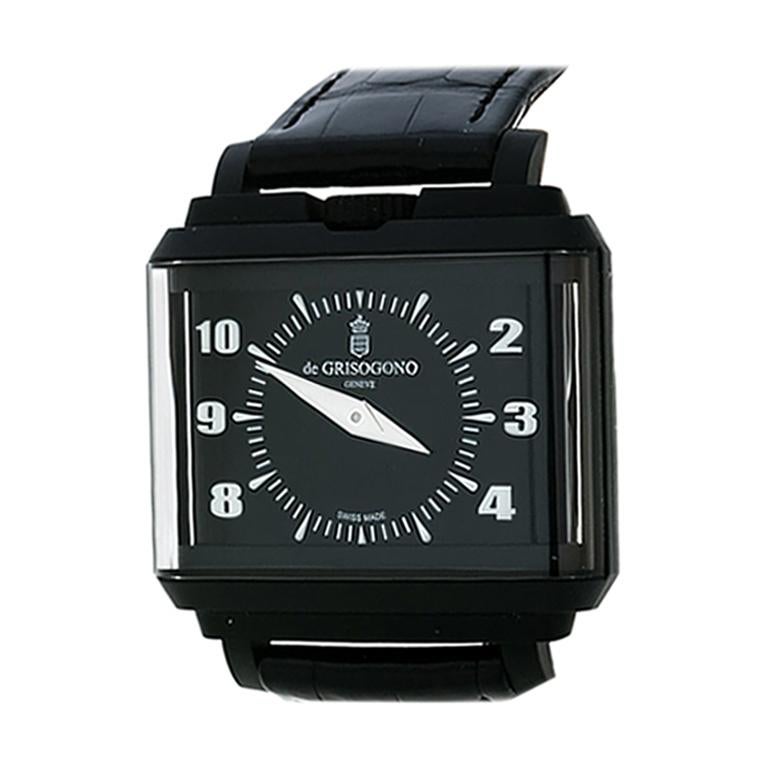 De Grisogono PVD Coated Stainless Steel New Retro No5 Men's Wristwatch ...