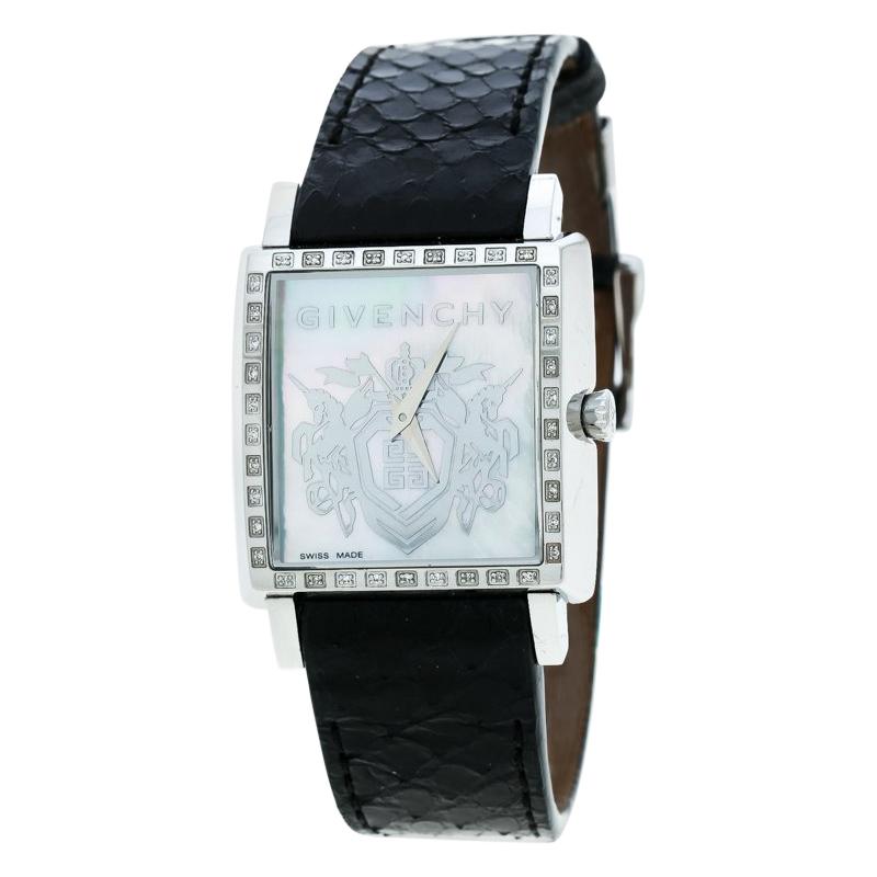 Givenchy Mother of Pearl Stainless Steel Diamonds GV5214L Women ...