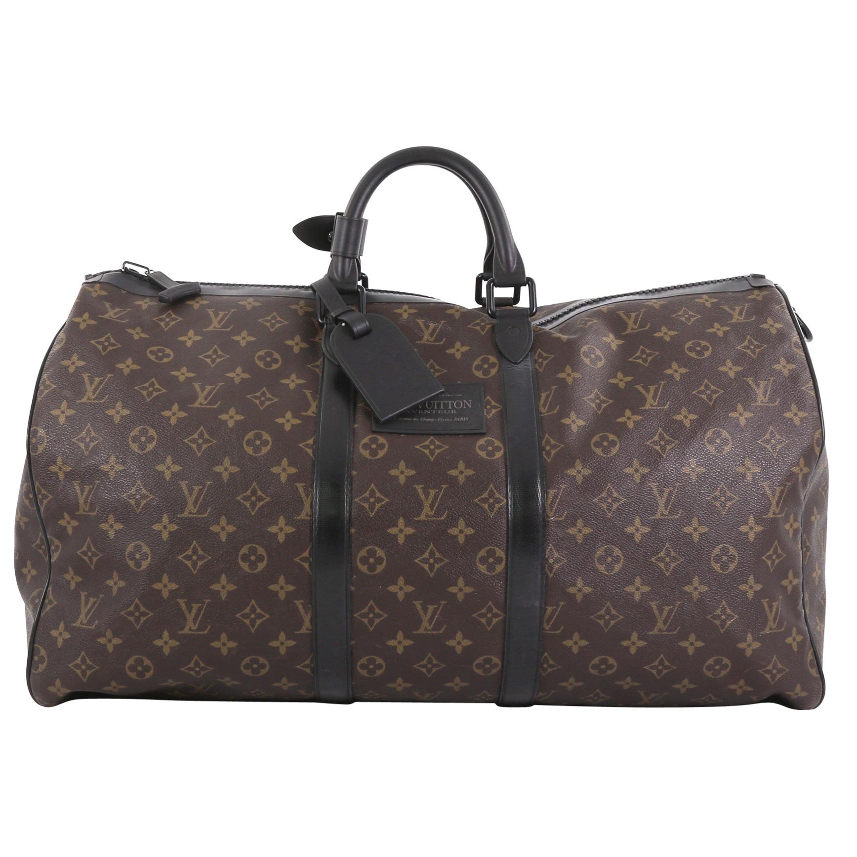 Louis Vuitton Waterproof Keepall Bandouliere Bag Monogram Canvas 55 at 1stDibs