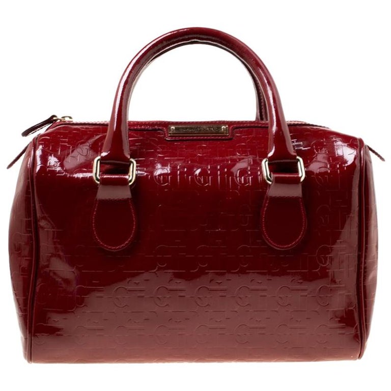 Gianfranco Ferre Red Patent Leather Satchel For Sale at 1stDibs ...