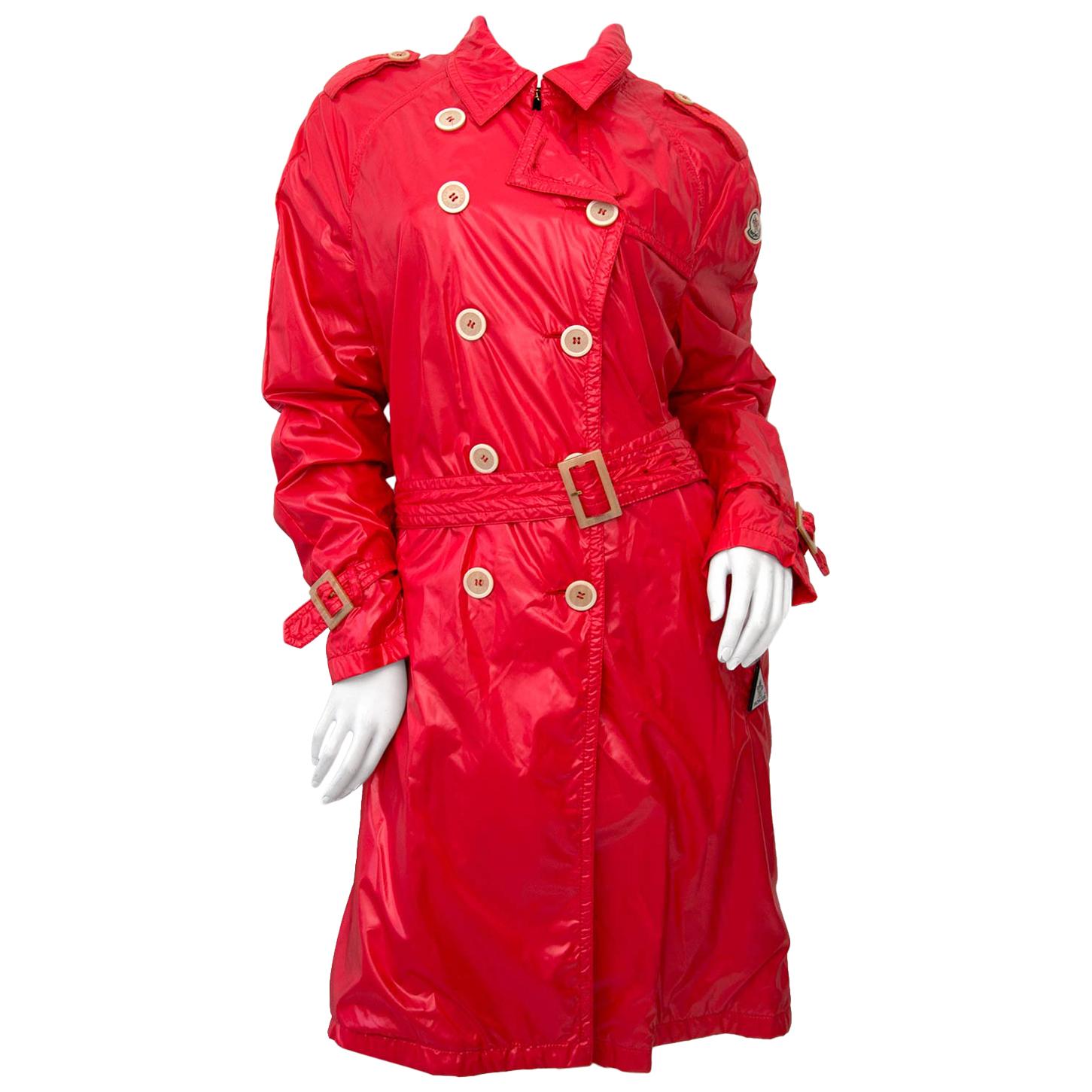 Moncler Red Raincoat at 1stDibs | moncler raincoat, red moncler coat ...